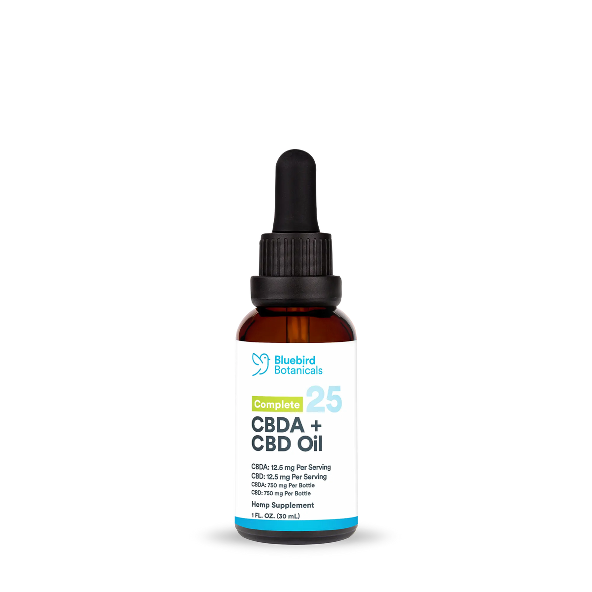 Complete CBDA + CBD Oil (25 mg) - Extra Strength – Bluebird Botanicals