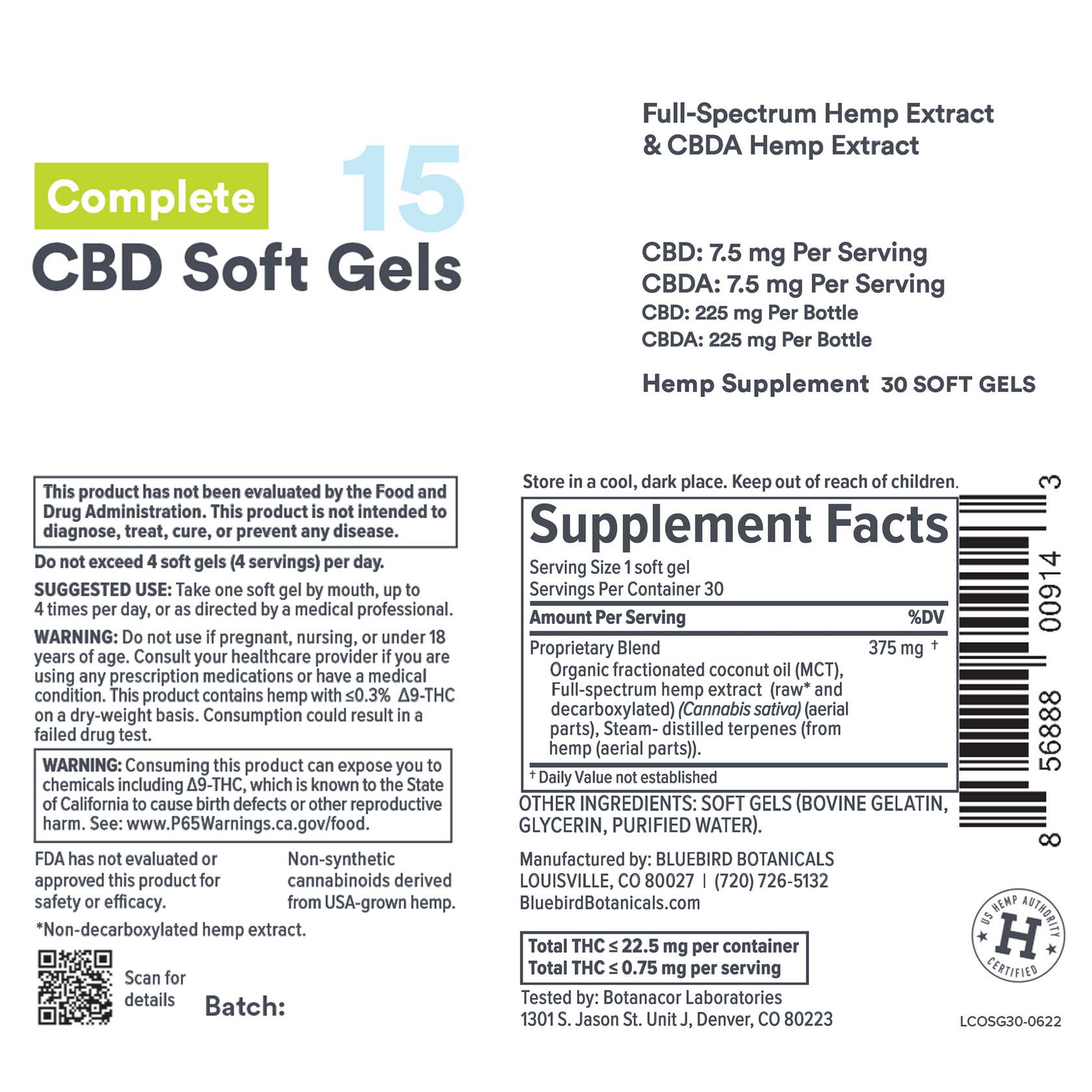 Complete CBDA + CBD Oil Soft Gels – Bluebird Botanicals